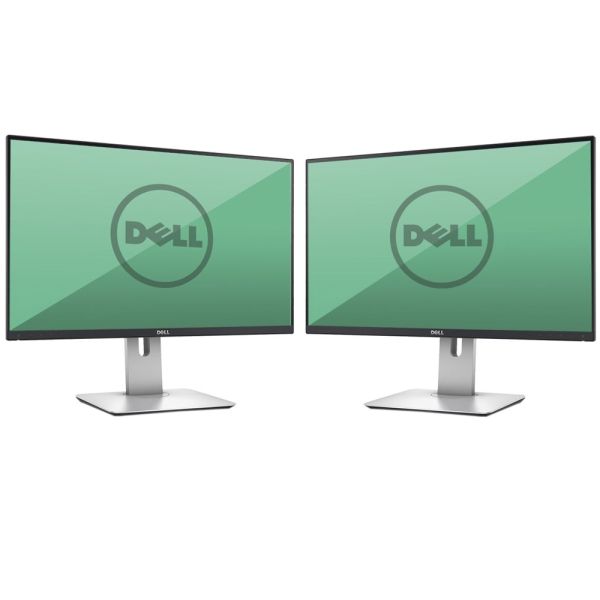 Dual Screen Dell U2518D 25" Ultra Sharp LED QHD Monitors Refurbished ...